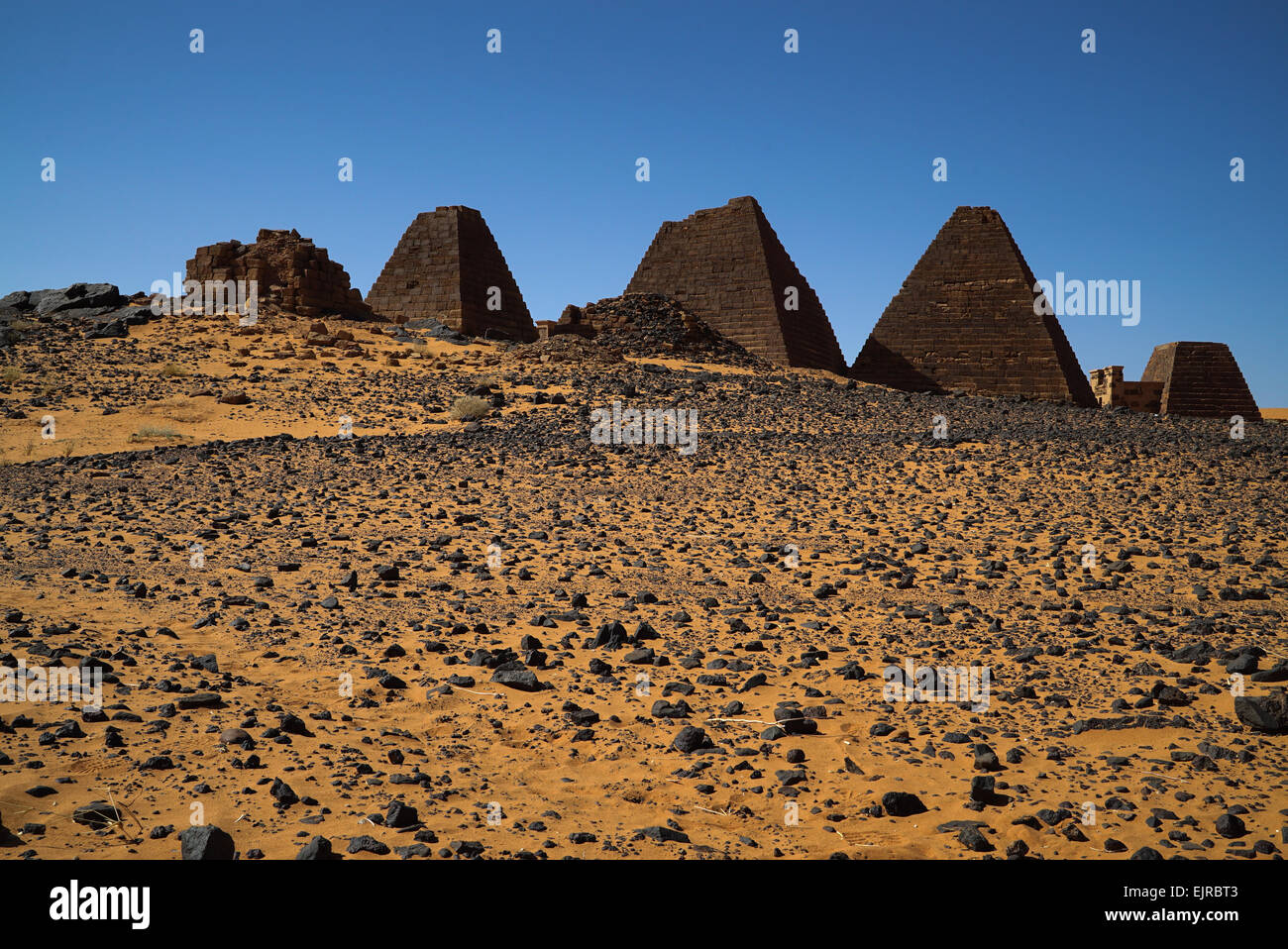 The Nubian Meroe Pyramids of Sudan Stock Photo - Alamy