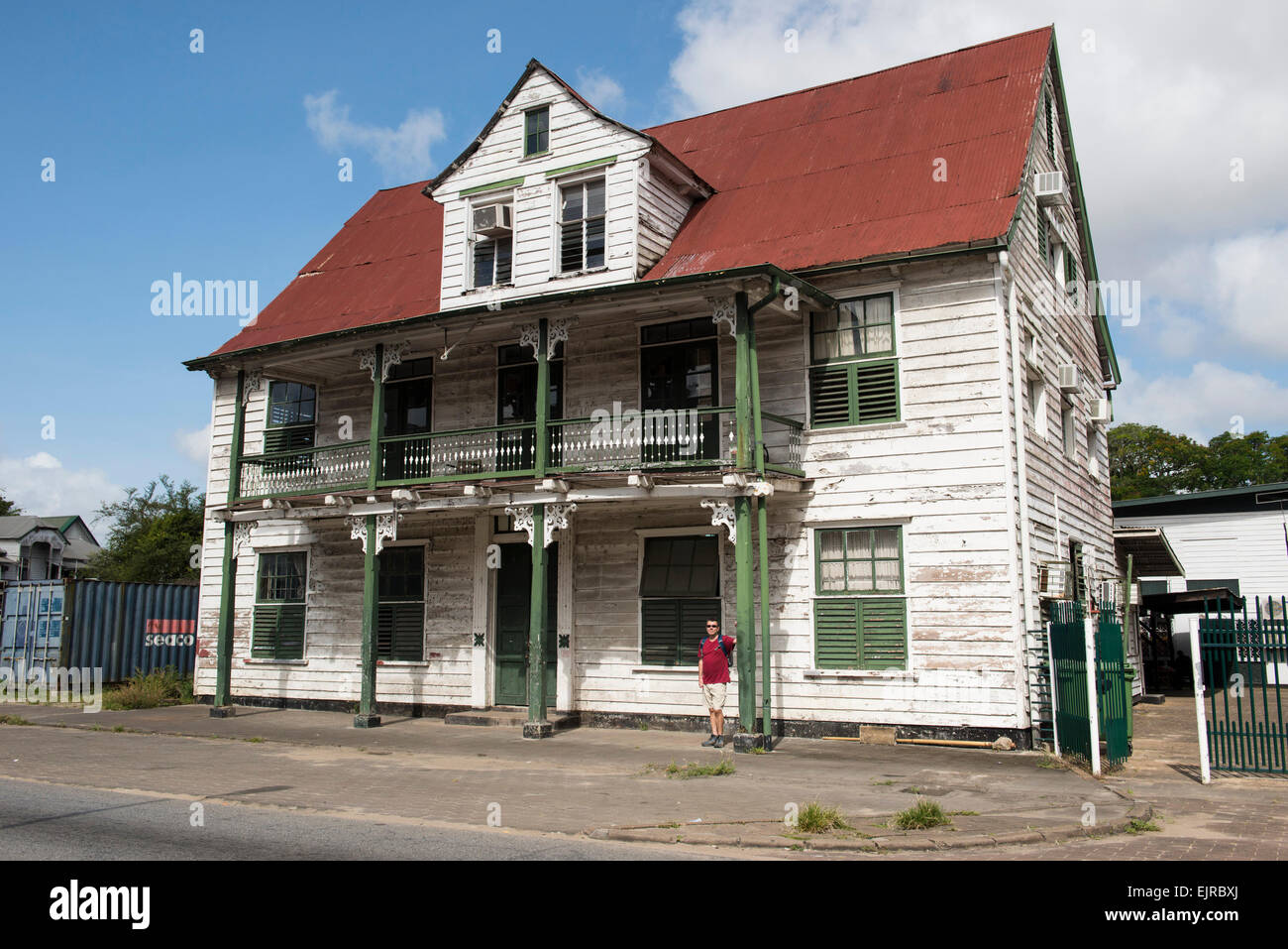 Historical wooden building, Paramaribo, Suriname Stock Photo - Alamy