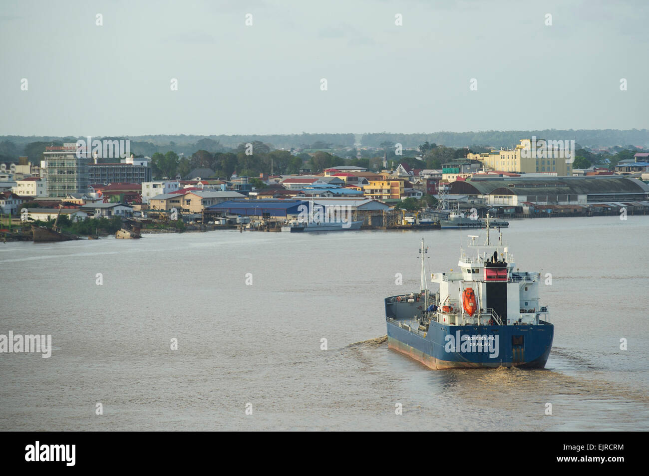 Ship on the Suriname River, Paramaribo, Suriname Stock Photo - Alamy