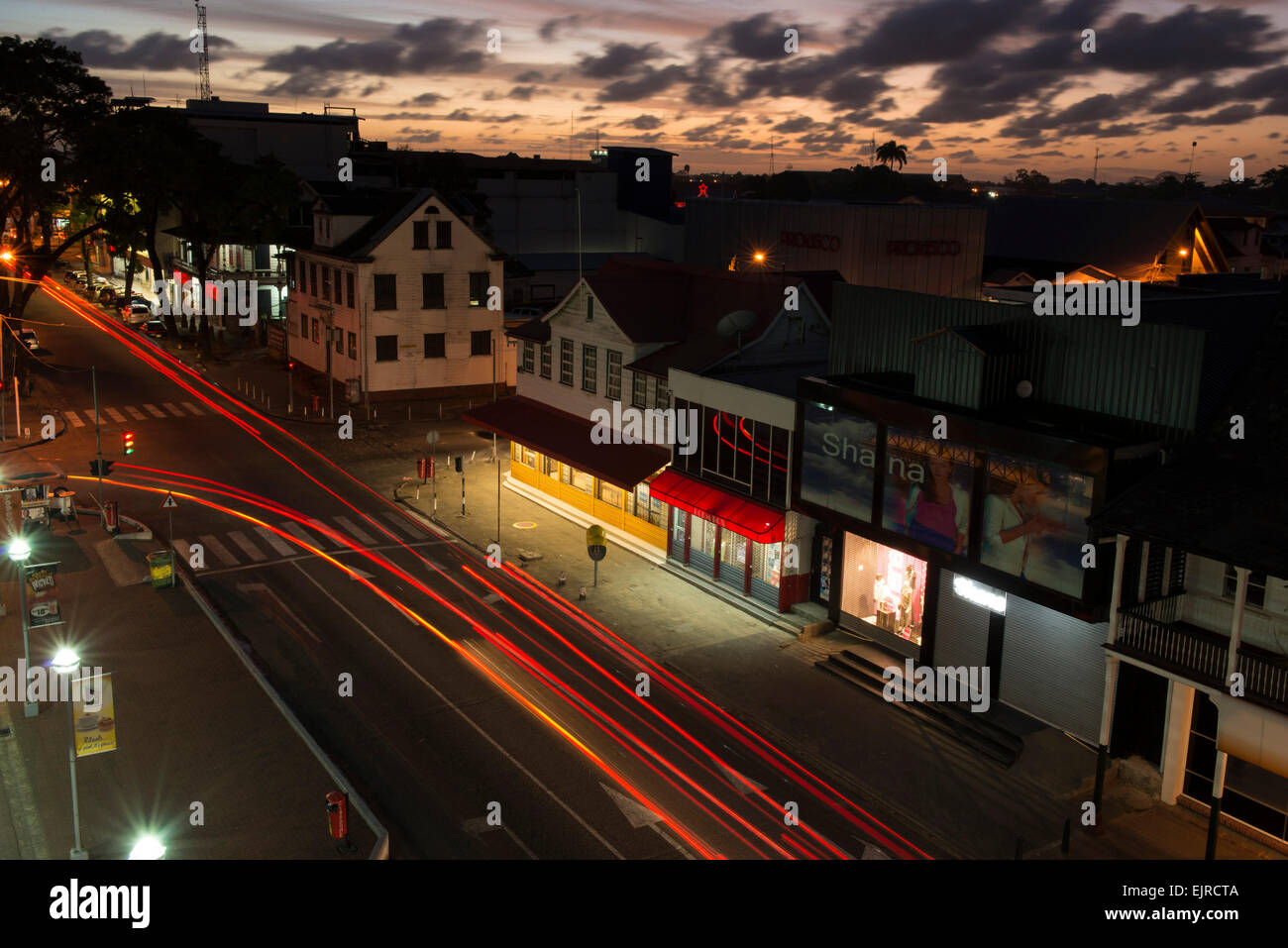 Paramaribo city at night, Suriname Stock Photo - Alamy