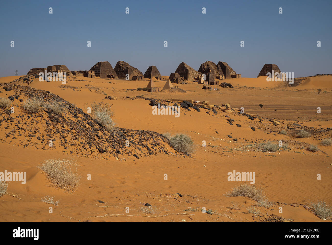 The Nubian Meroe Pyramids of Sudan Stock Photo - Alamy