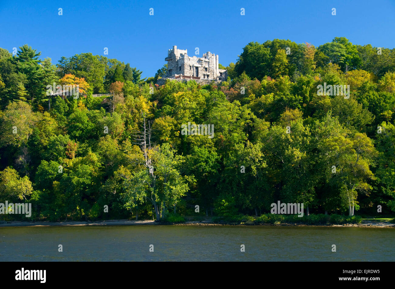 View of Gillette Castle, From Chester-Hadlyme Ferry in Connecticut ...