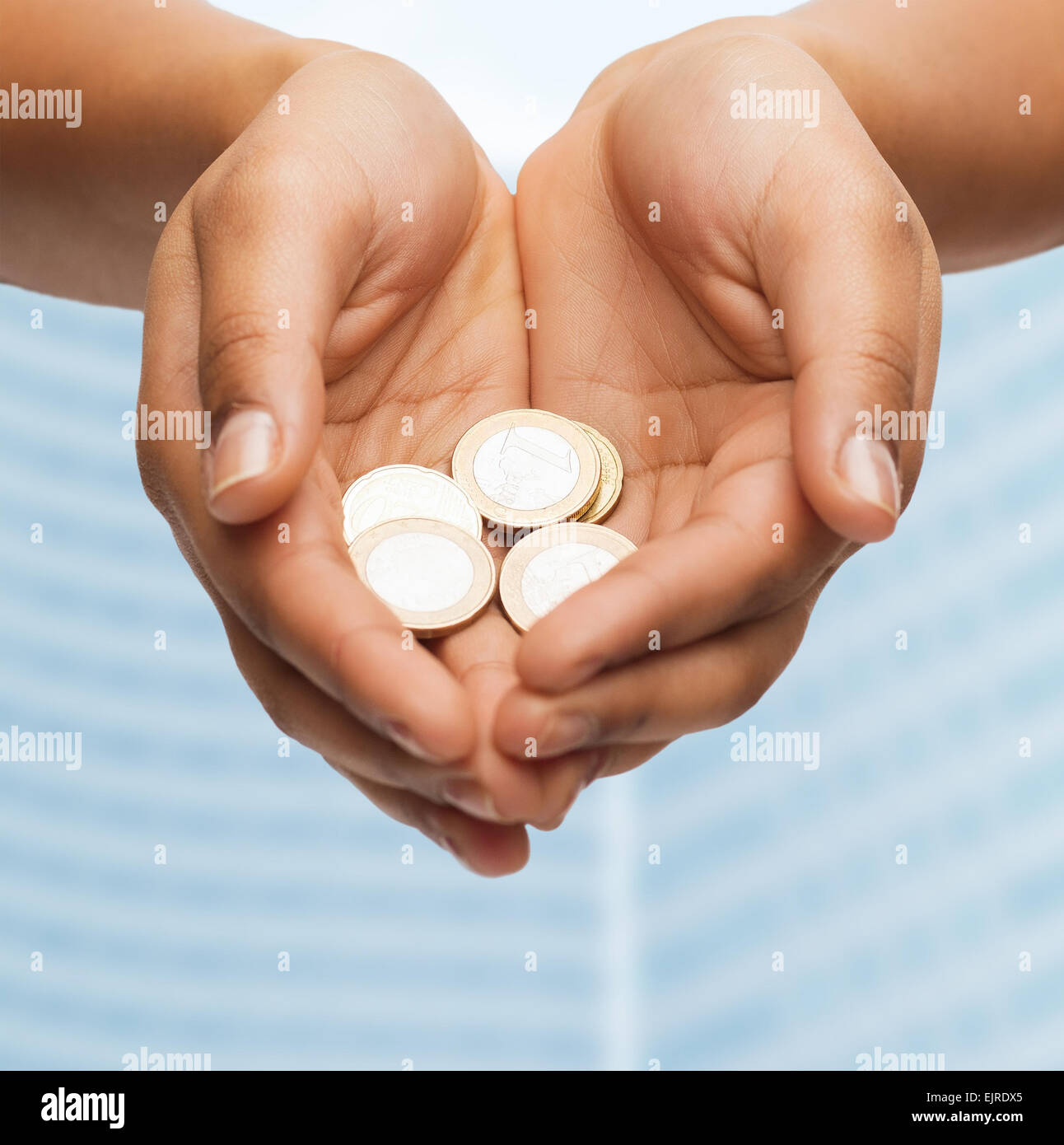 Business woman with open hand palms hi-res stock photography and images ...