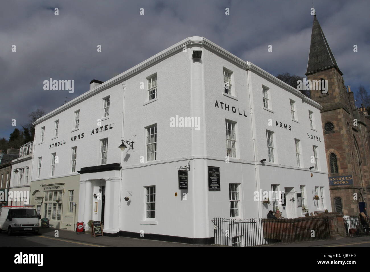 Exterior of Atholl Arms Hotel Dunkeld Scotland March 2015 Stock Photo ...