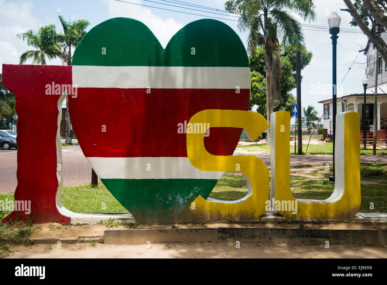 Street scene, Paramaribo, Suriname Stock Photo - Alamy