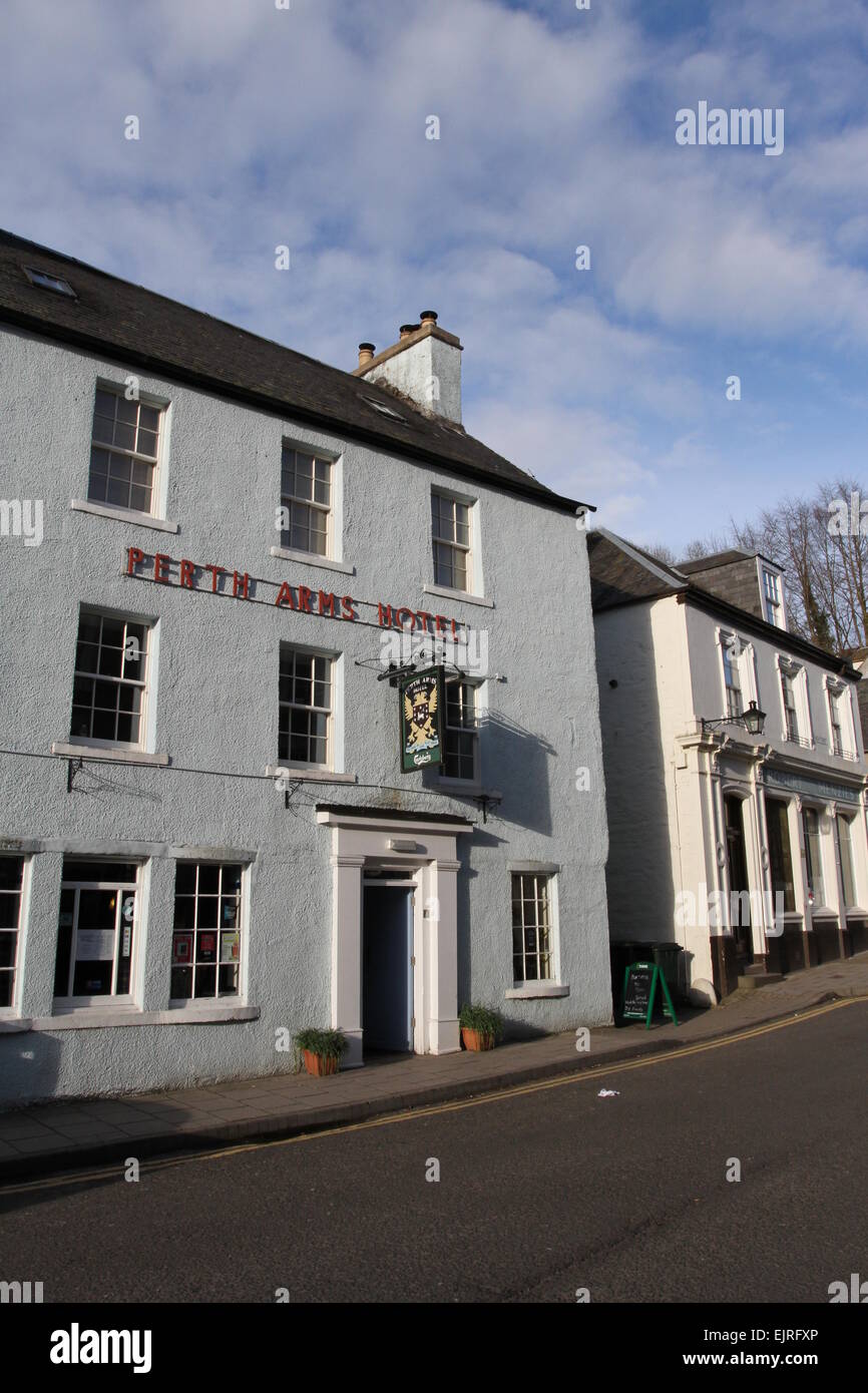 Exterior of Perth Arms Hotel Dunkeld Scotland March 2015 Stock Photo ...