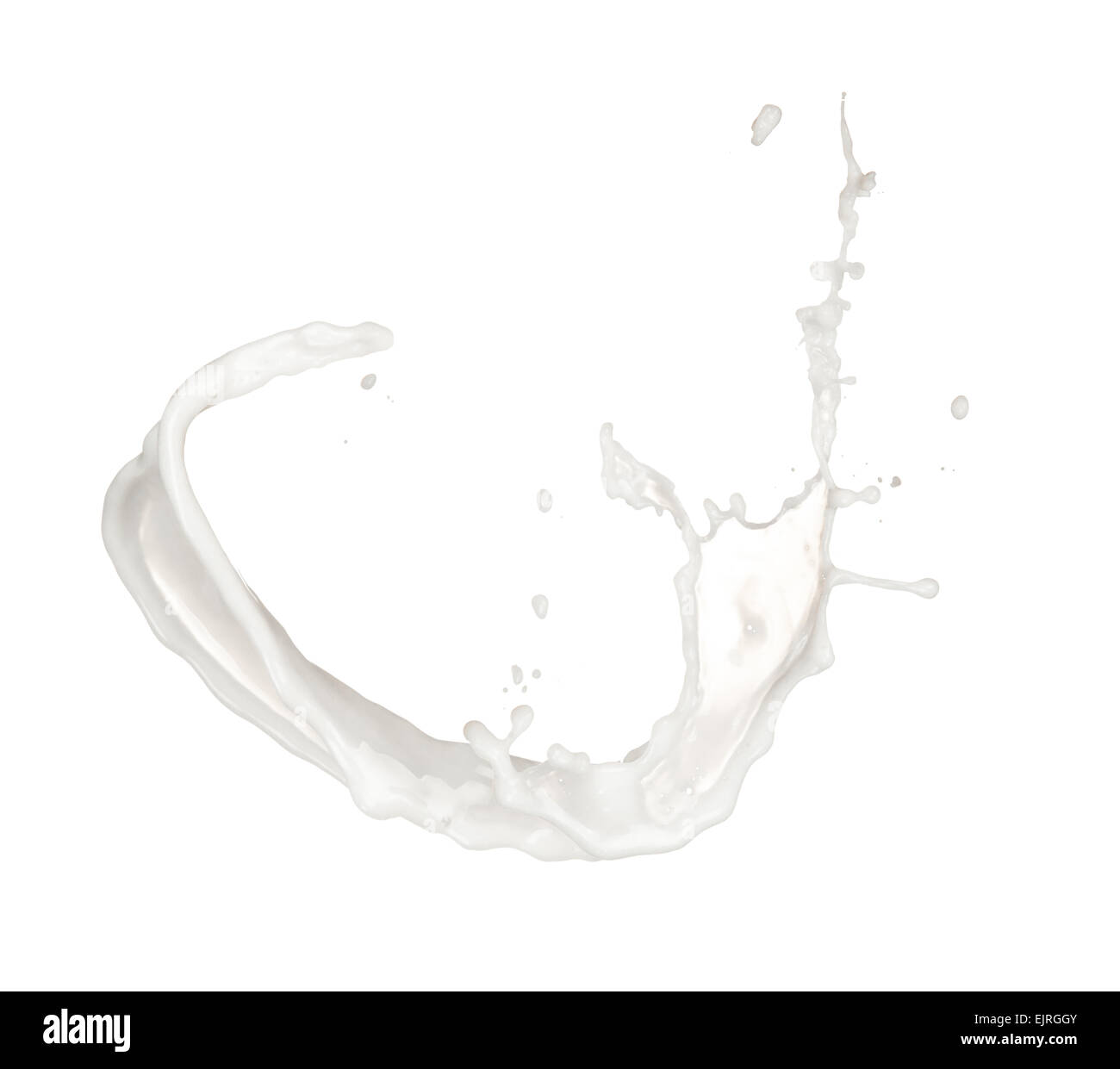 Studio shot of milk splash isolated on white background Stock Photo - Alamy