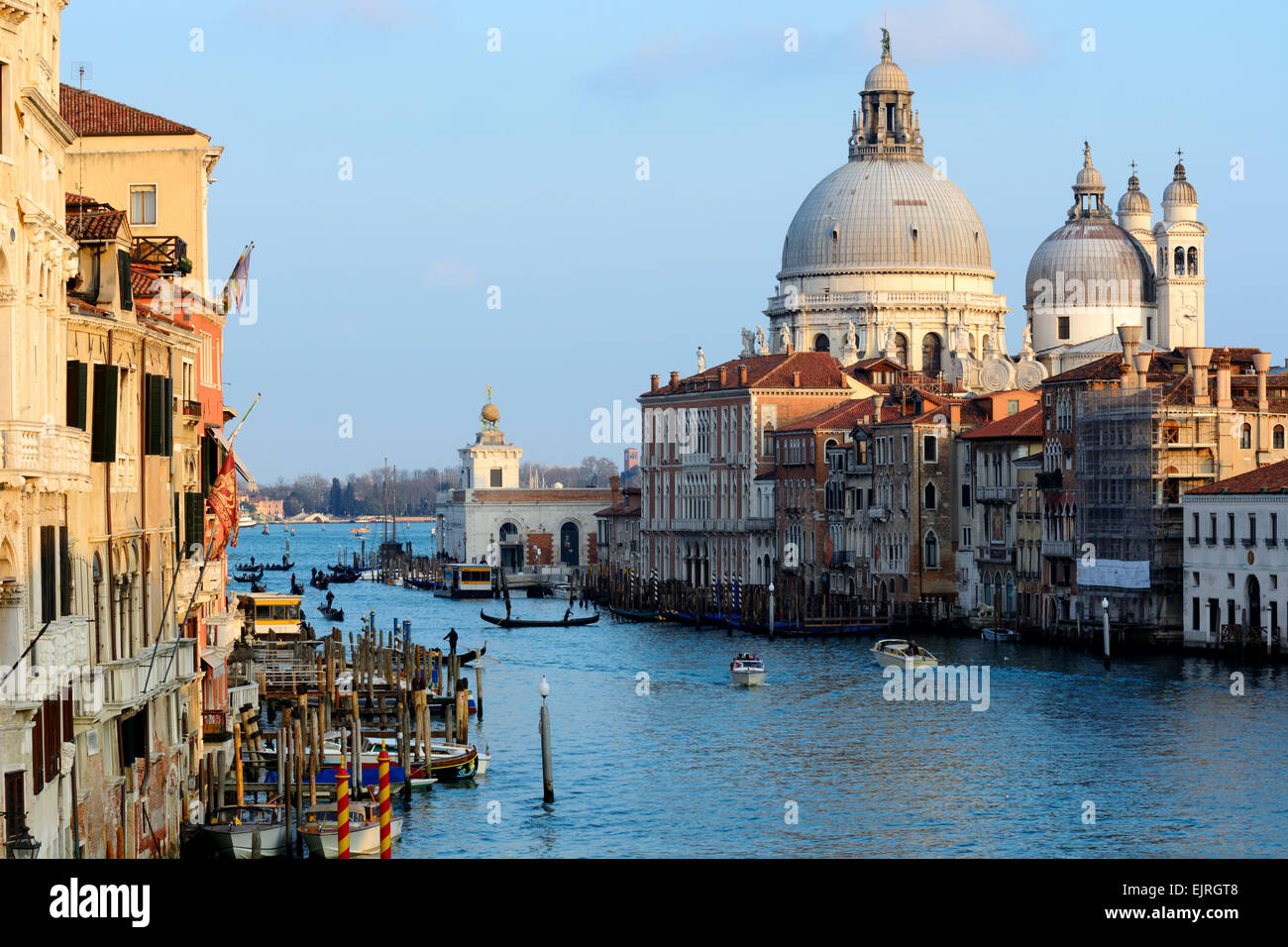The grand canal at sunset, Venice, Italy Stock Photo - Alamy