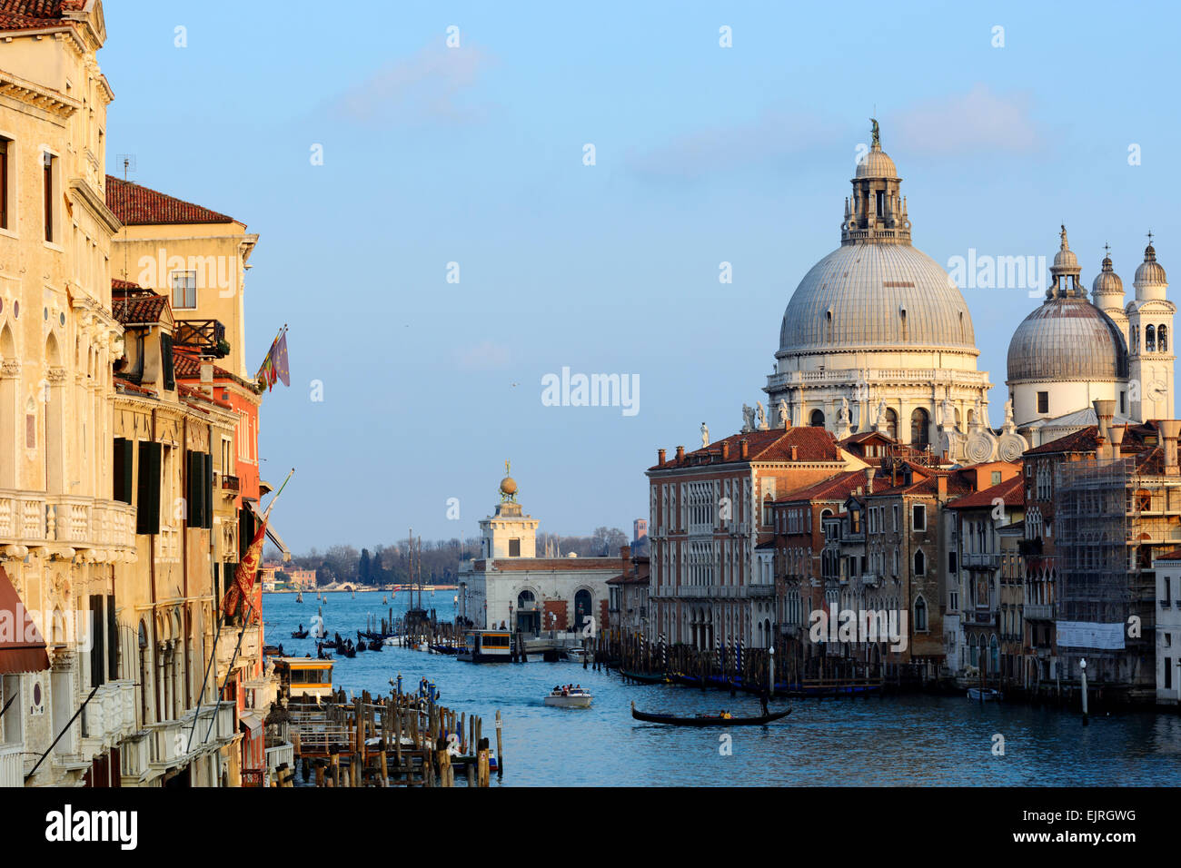 The grand canal at sunset, Venice, Italy Stock Photo - Alamy