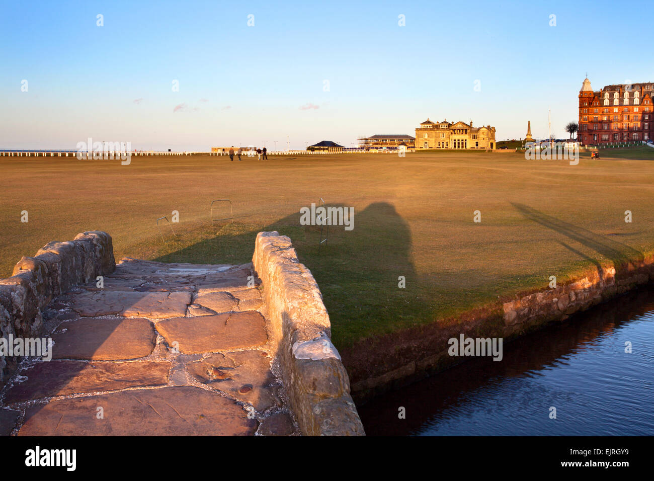 The Old Course and Royal and Ancient Golf Club from Swilken Bridge St ...