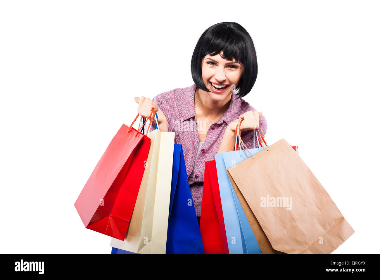 Lady shopping bags hi-res stock photography and images - Alamy