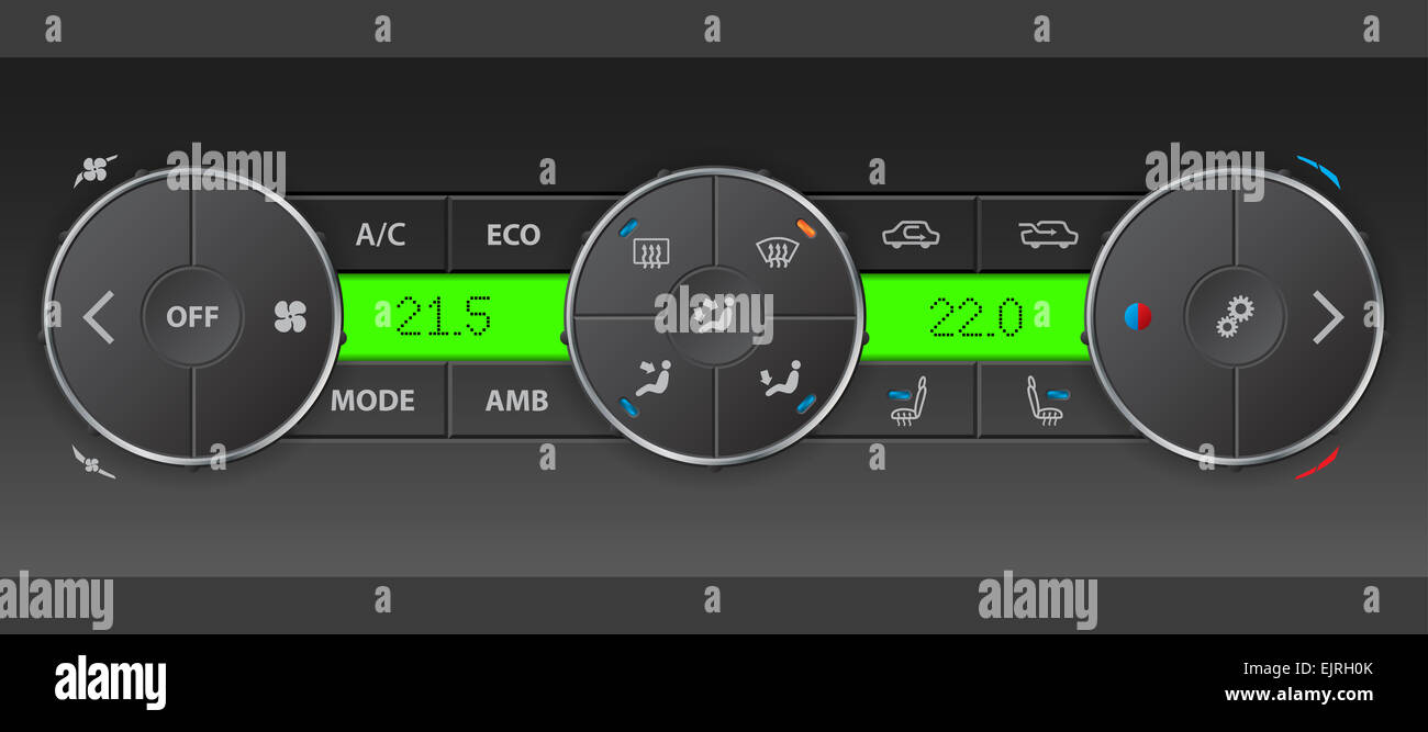 High detailed digital air condition control panel design Stock Photo ...