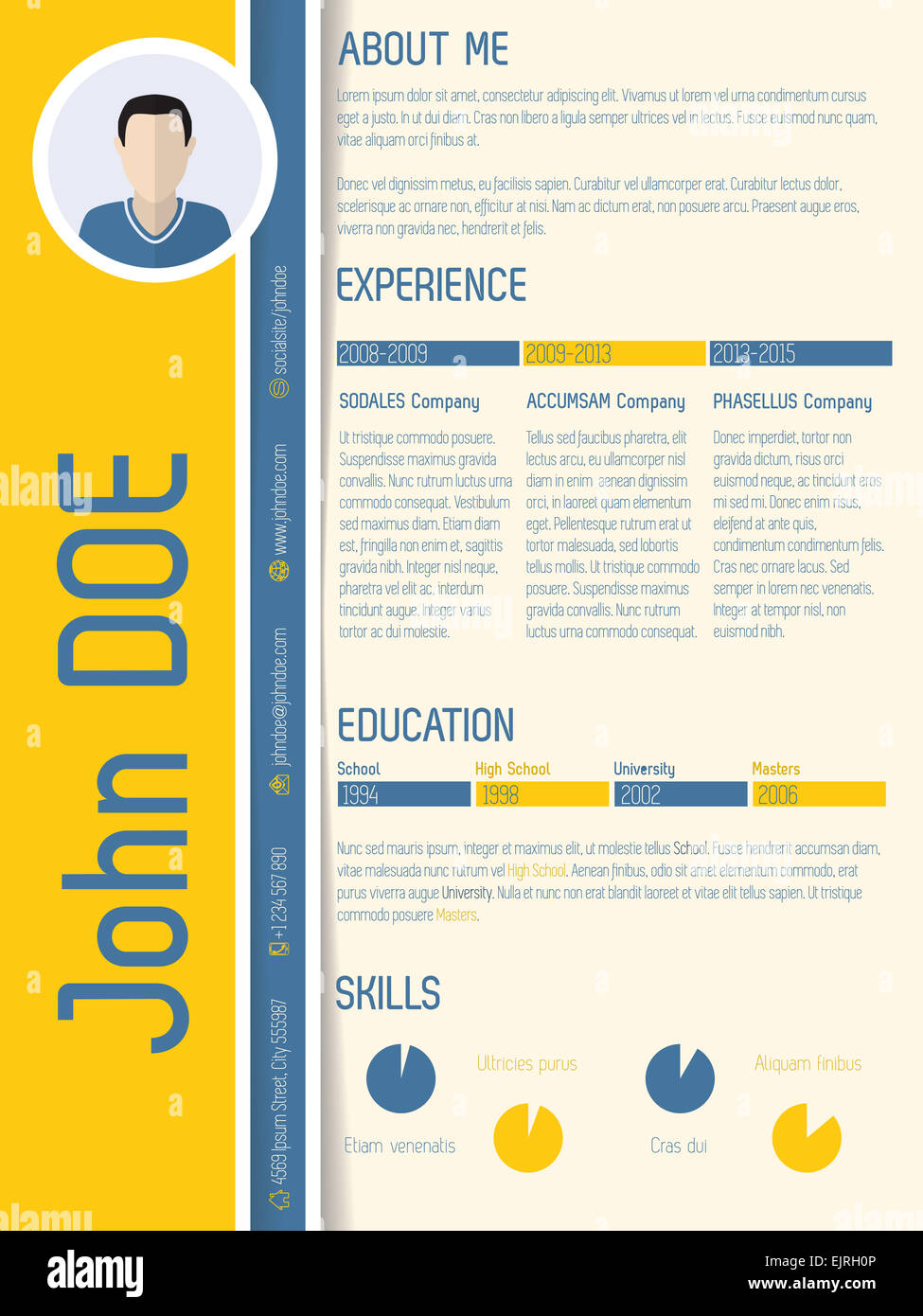 Resume cv shadow design light hi-res stock photography and images - Alamy