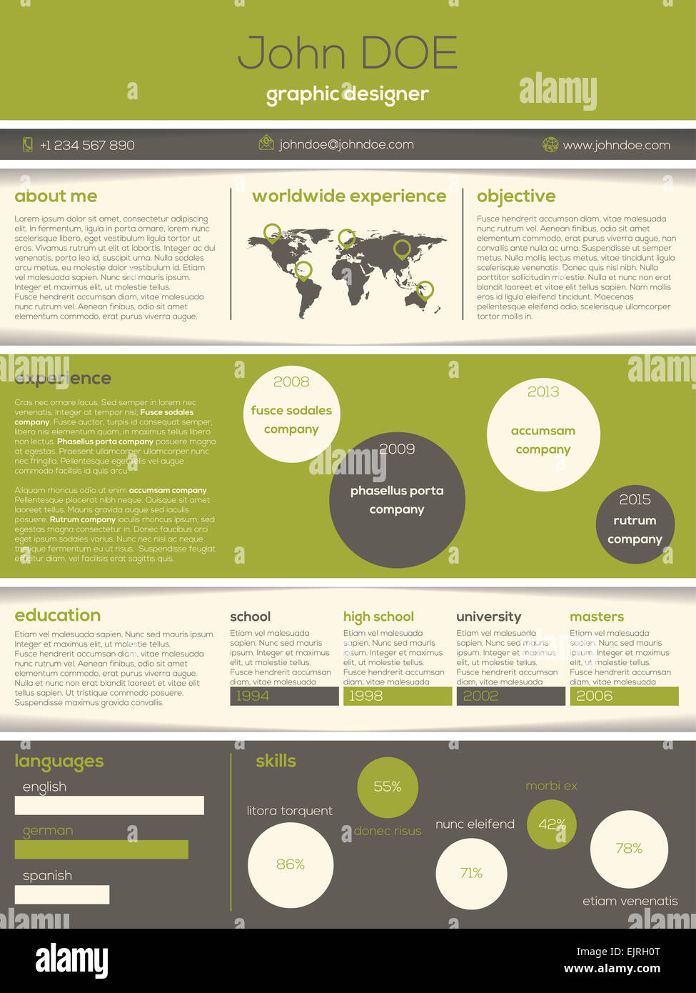 Cool light resume cv curriculum hi-res stock photography and images - Alamy
