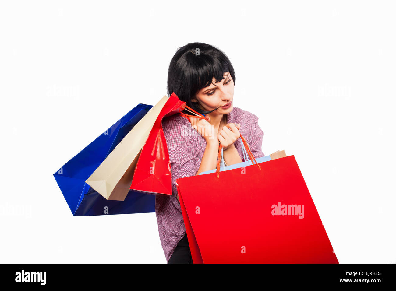 Shopaholic woman hi-res stock photography and images - Alamy