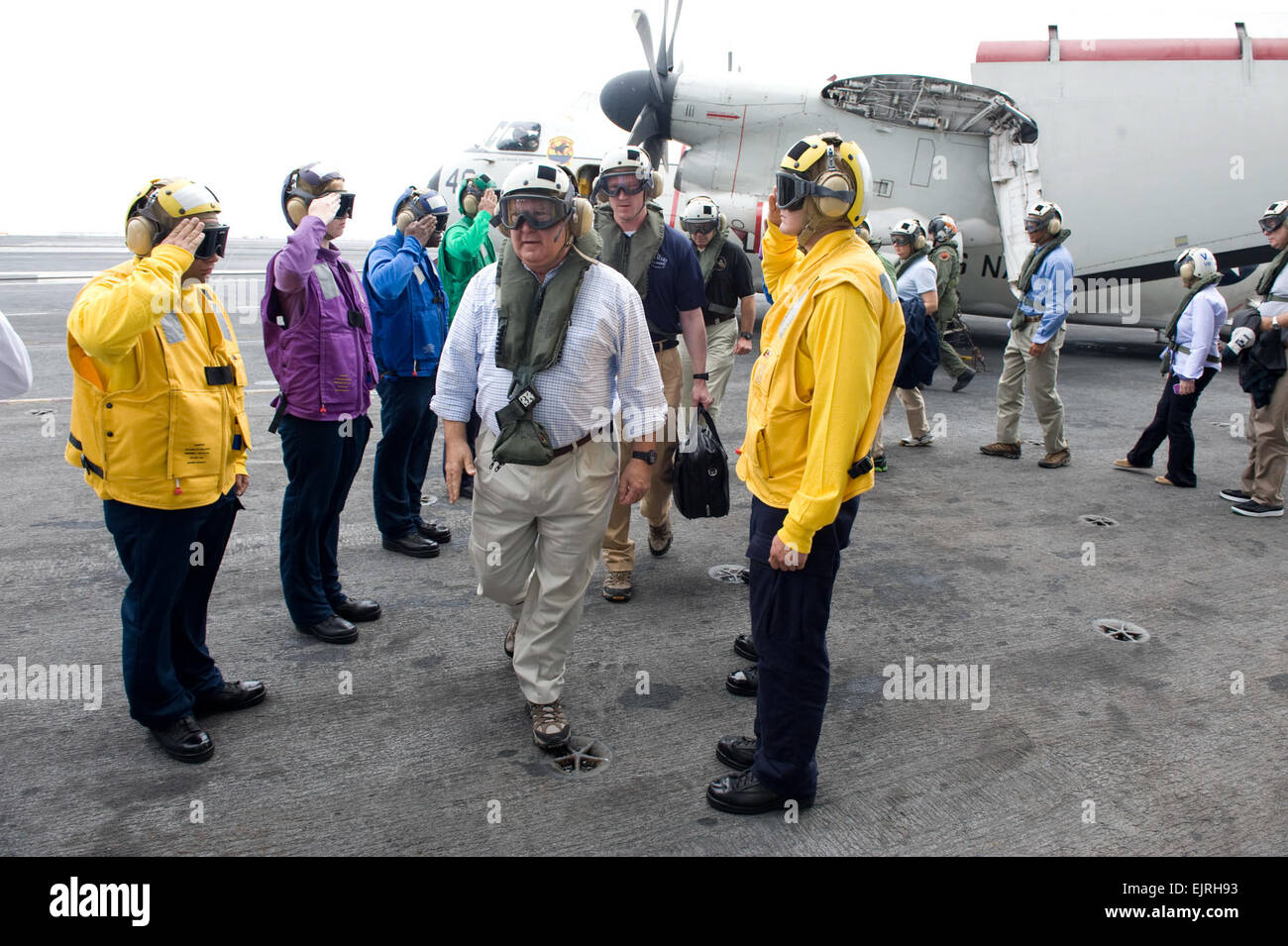 Under Secretary of the U.S. Army Joseph W. Westphal passes through side ...