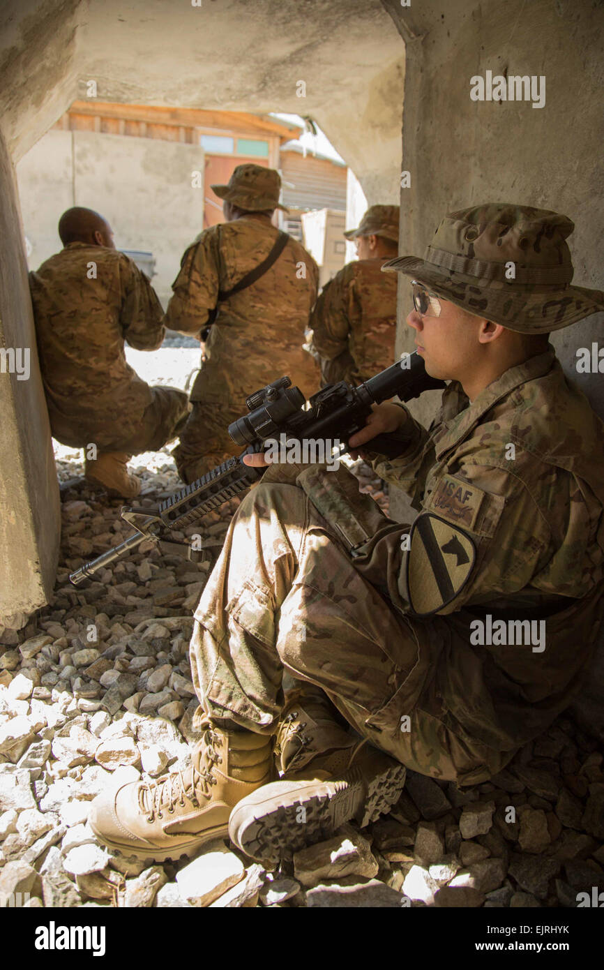 Soldiers from 2nd Battalion, 7th Cavalry Regiment, 4th Brigade Combat ...