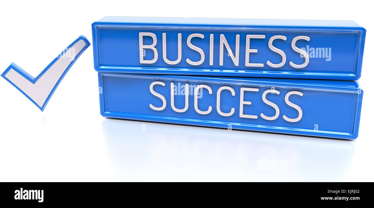 Business Success - 3d banner, isolated on white background Stock Photo ...