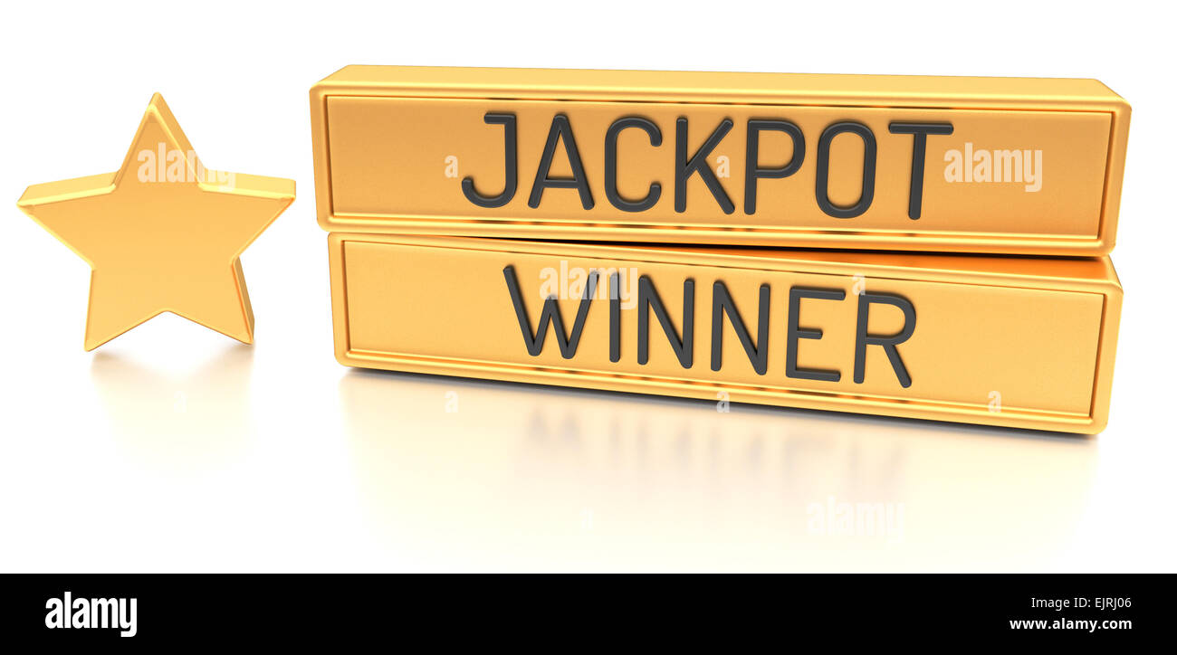 Jackpot Winner - 3d banner, isolated on white background Stock Photo ...