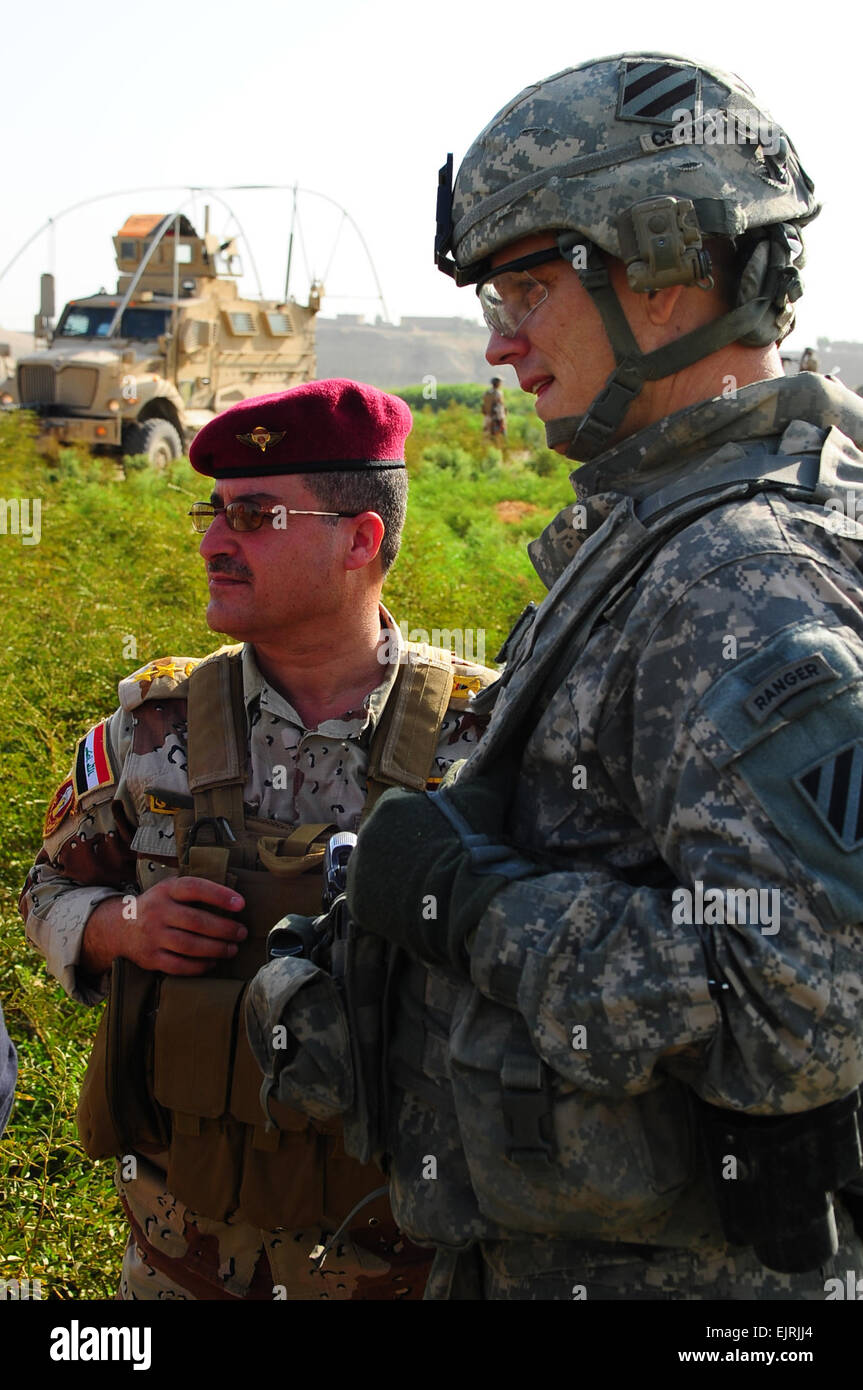 U.S Army Lt. Col. Richard Coffman right, commander of 3rd Squadron, 7th ...