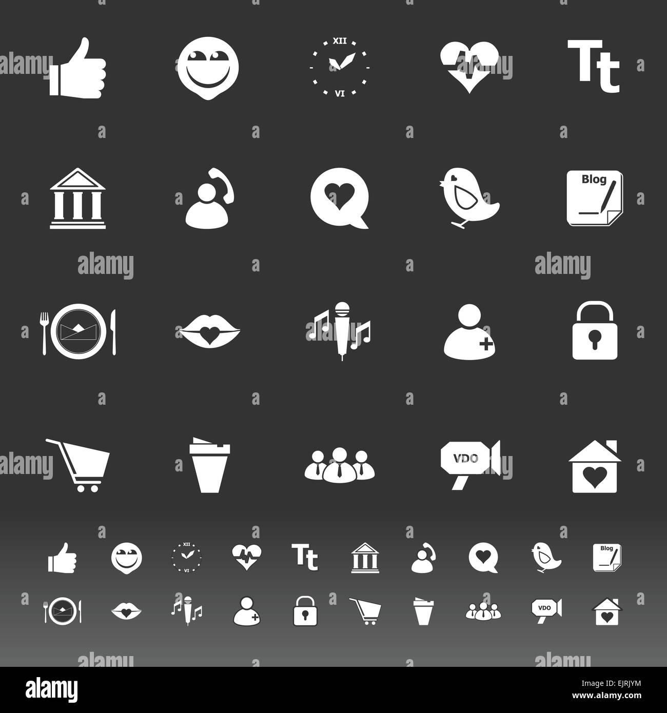 Chat conversation icons on gray background, stock vector Stock Vector ...