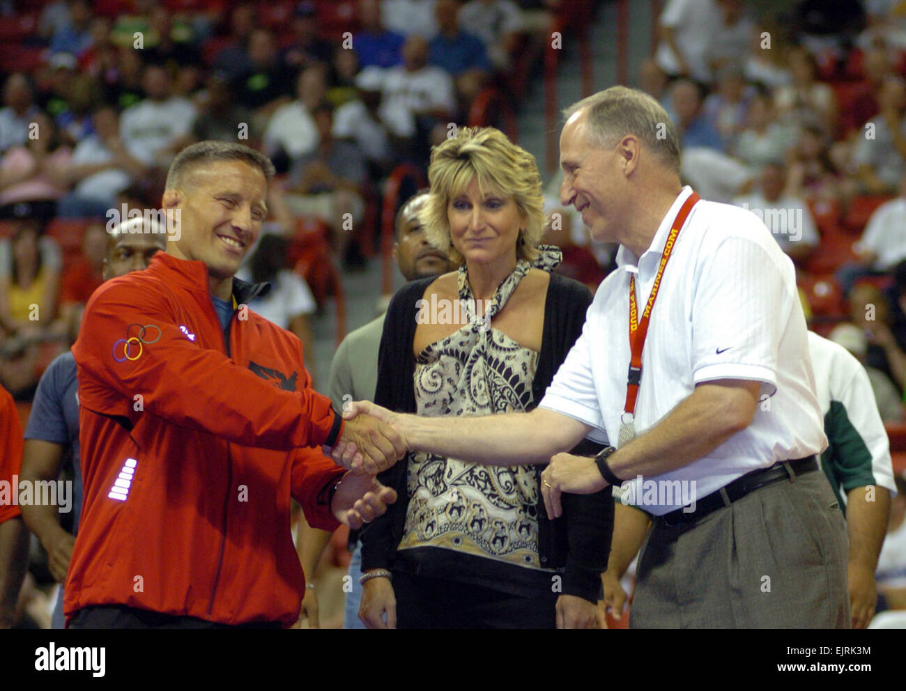 U.S. Marine Corps Maj. Jay Antonelli left, USA Wrestling’s Greco-Roman ...