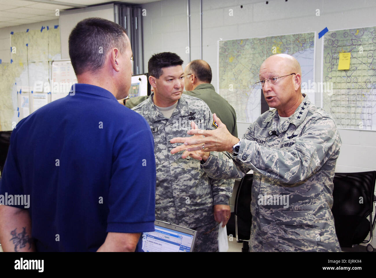 U.S. Air Force Gen. Victor E. Renuart Jr., center, Commander of North ...