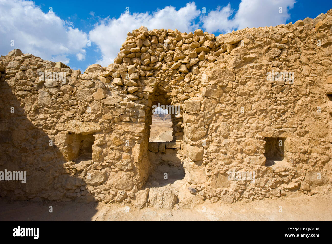 Ancient wall in Masada in Israel Stock Photo - Alamy