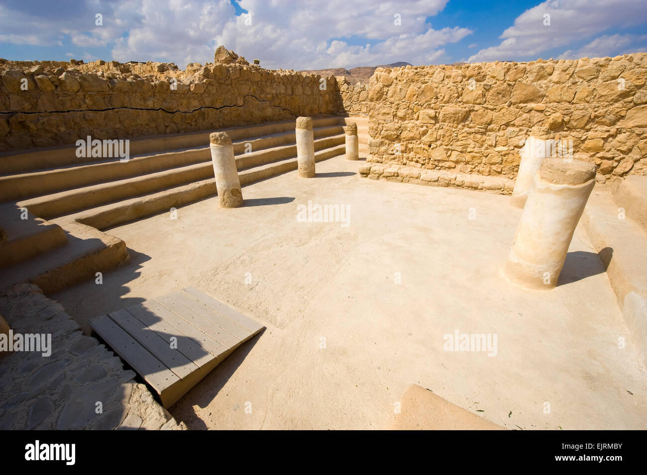 The synagogue from Masada in Israel Stock Photo - Alamy