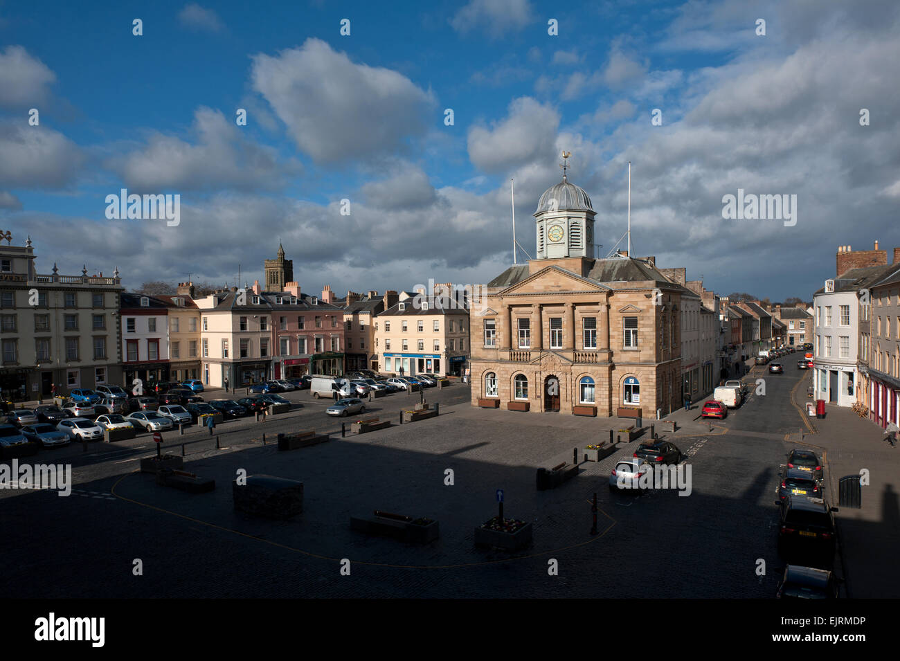 Kelso Scotland. The market square and town hall. March 2015 Stock Photo ...