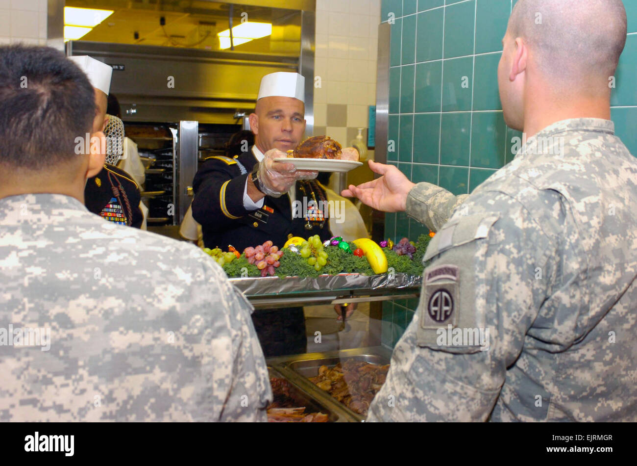 Lt. Col. Dave Bair, a native of Washington D.C., serves Thanksgiving ...