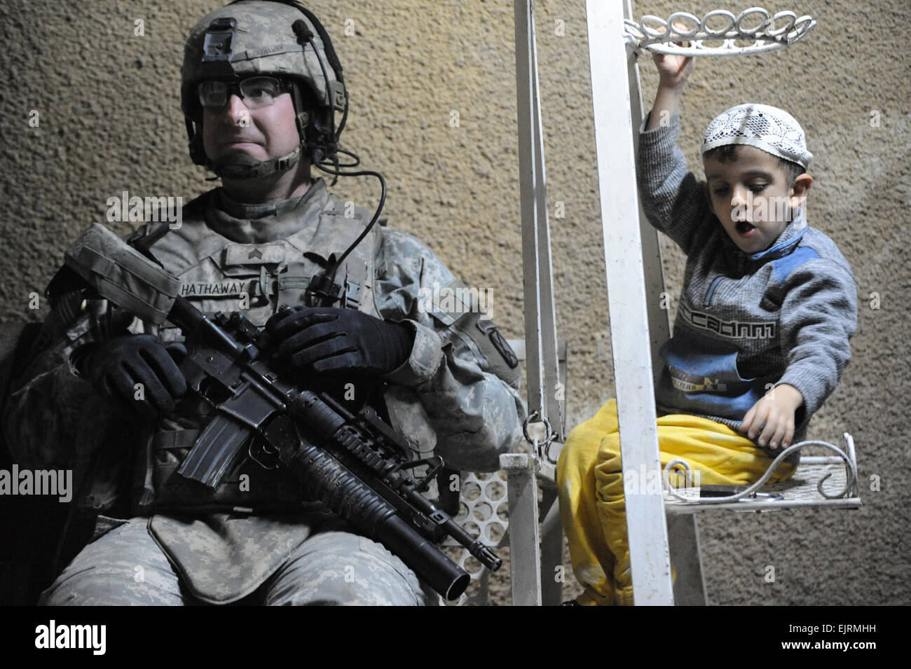 U.S. Army Sgt. Luke Hathaway from Wichita, Kan., of Headquarters ...