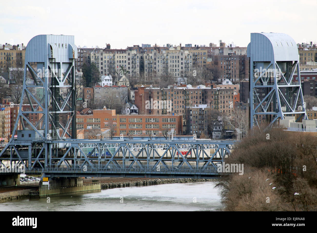 Broadway Bridge spanning the Harlem River, New York, NY, USA Stock ...