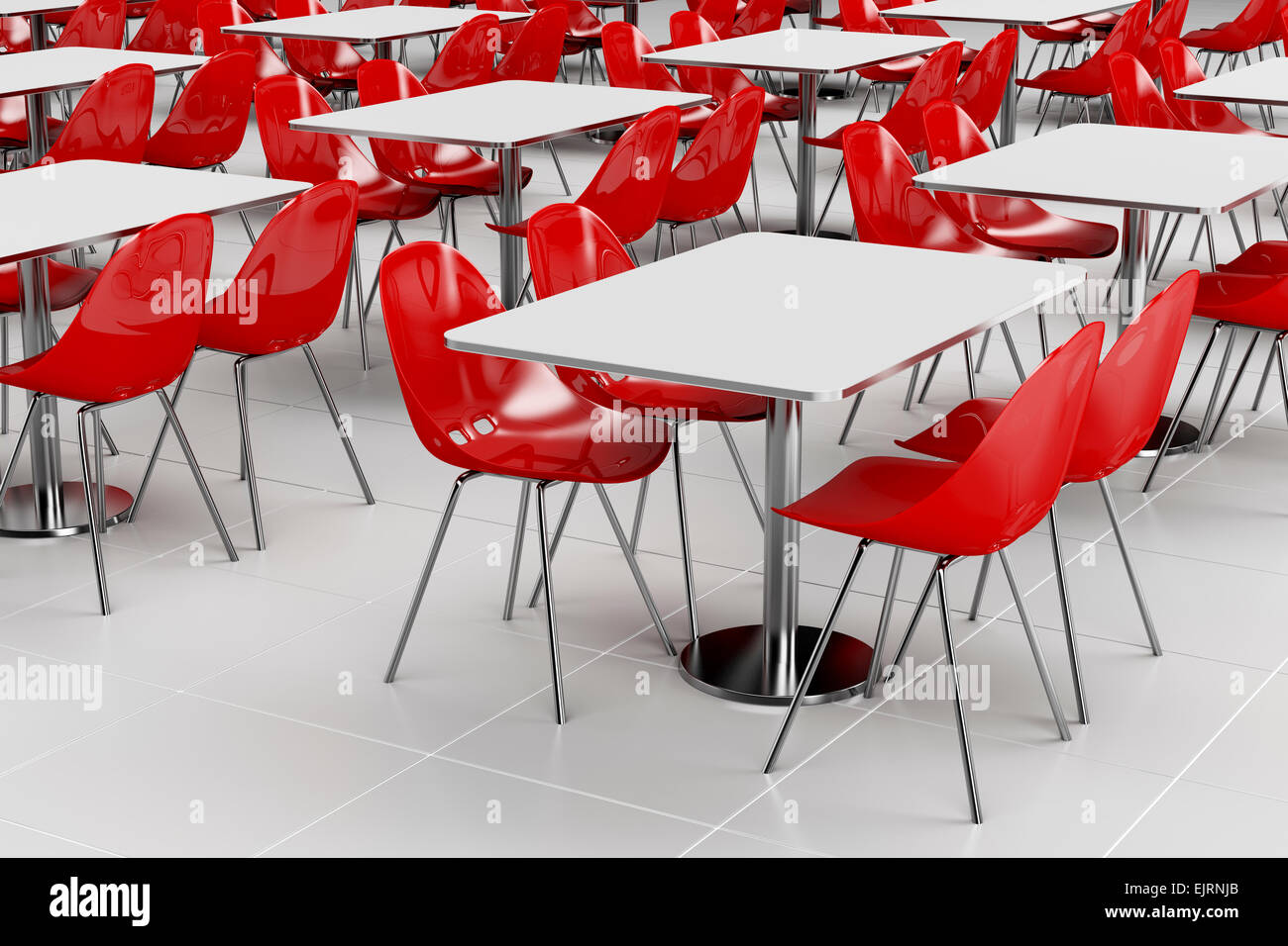 Empty cafeteria with modern minimalistic furniture Stock Photo - Alamy