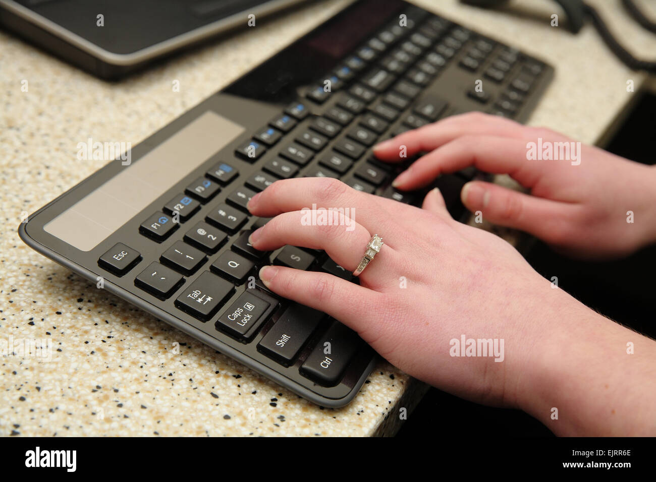 Woman hands typing hi-res stock photography and images - Alamy