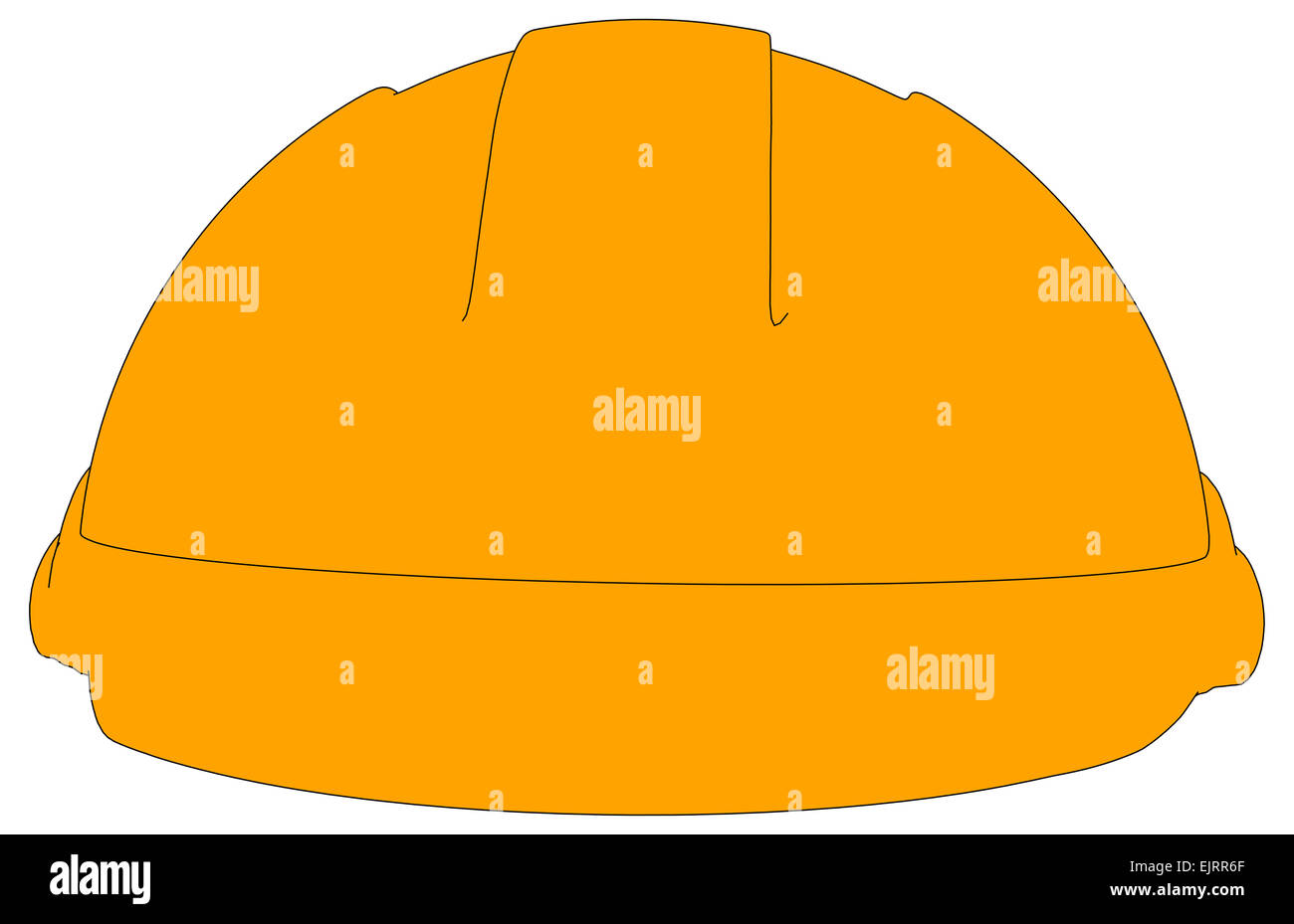 Industrial orange hard hat. Front view. Vector illustration Stock Photo ...