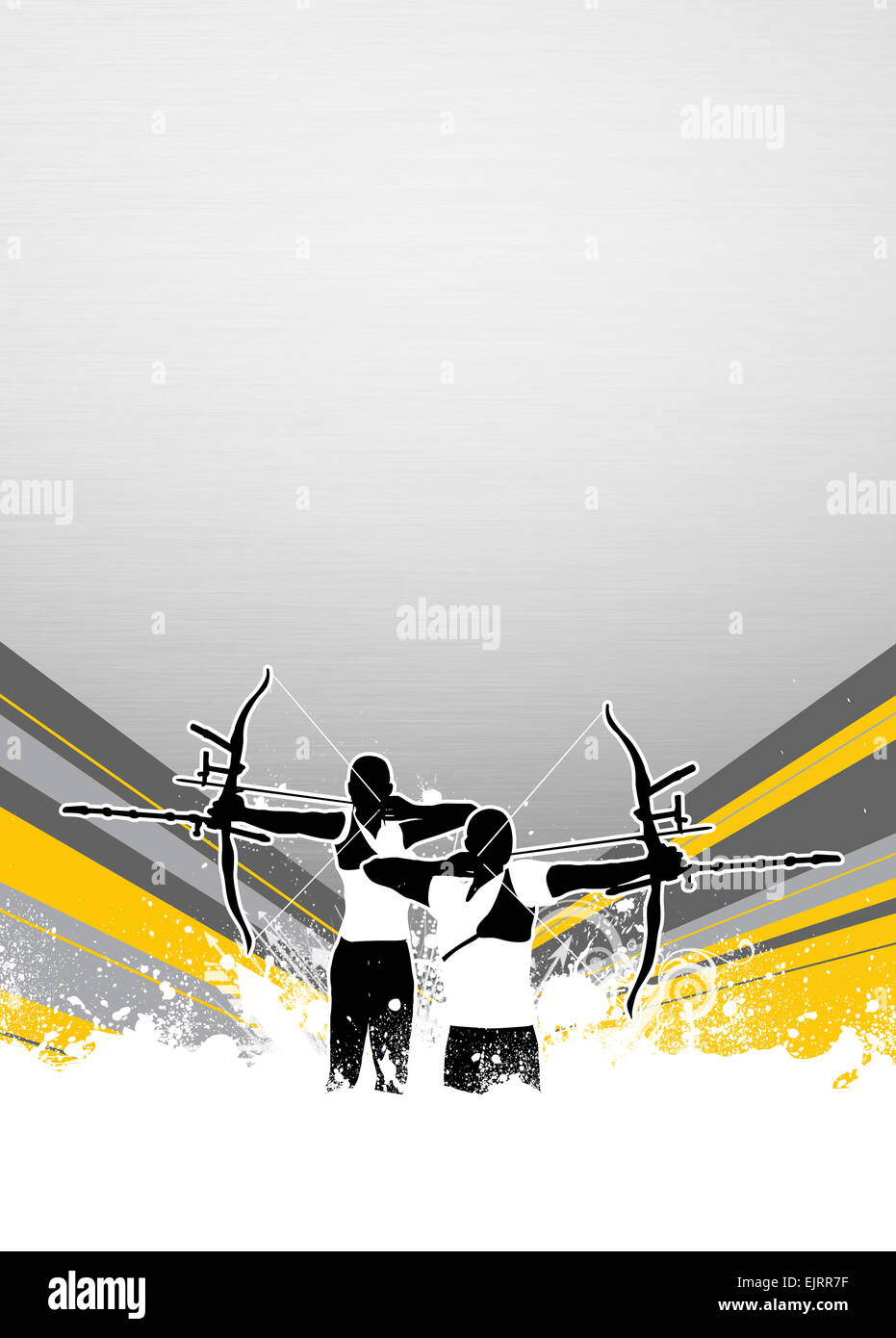 Archery sport invitation advert background with empty space Stock Photo ...