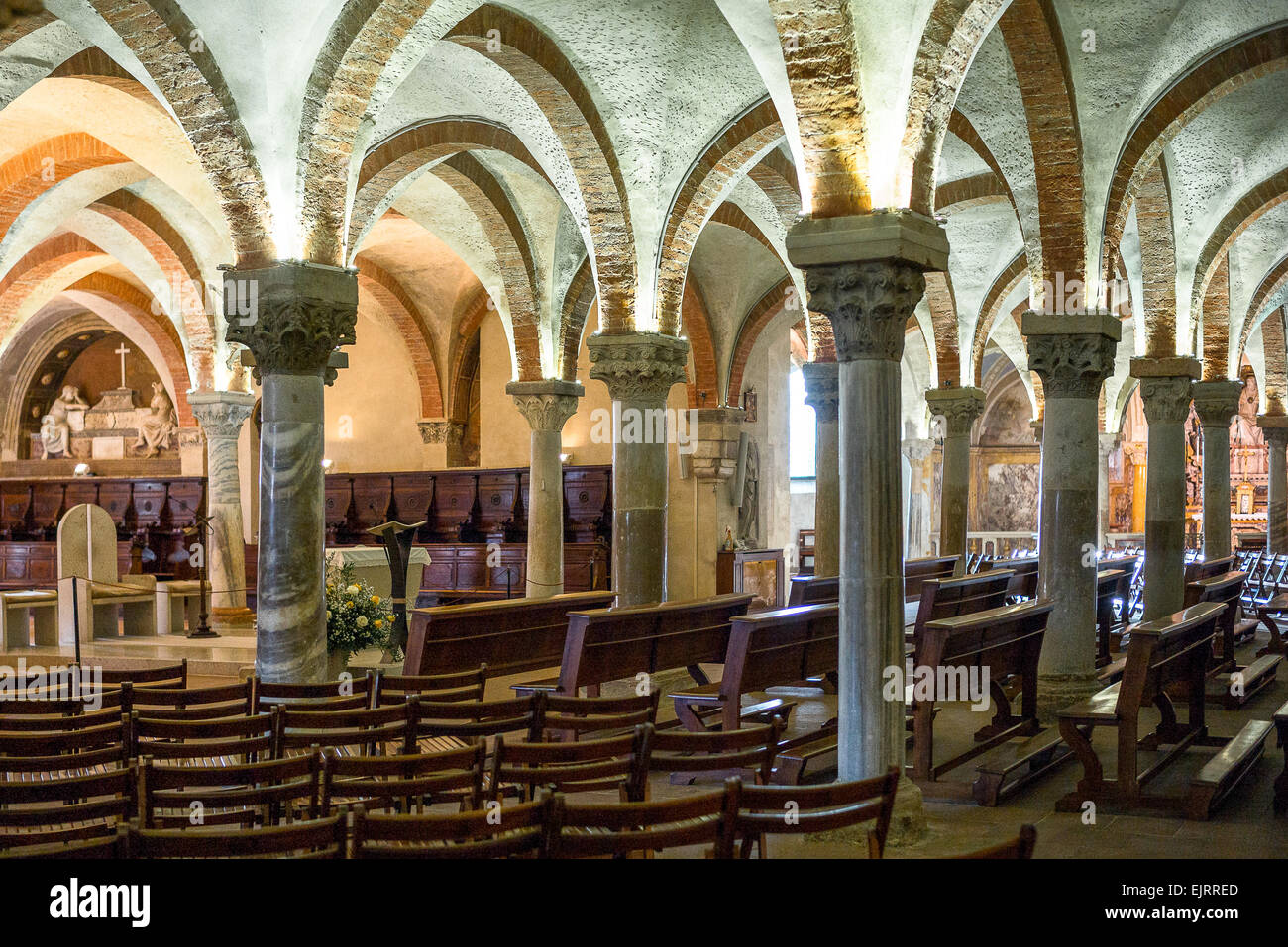 Parma, the Basilica Cathedra inside, the crypt Stock Photo - Alamy