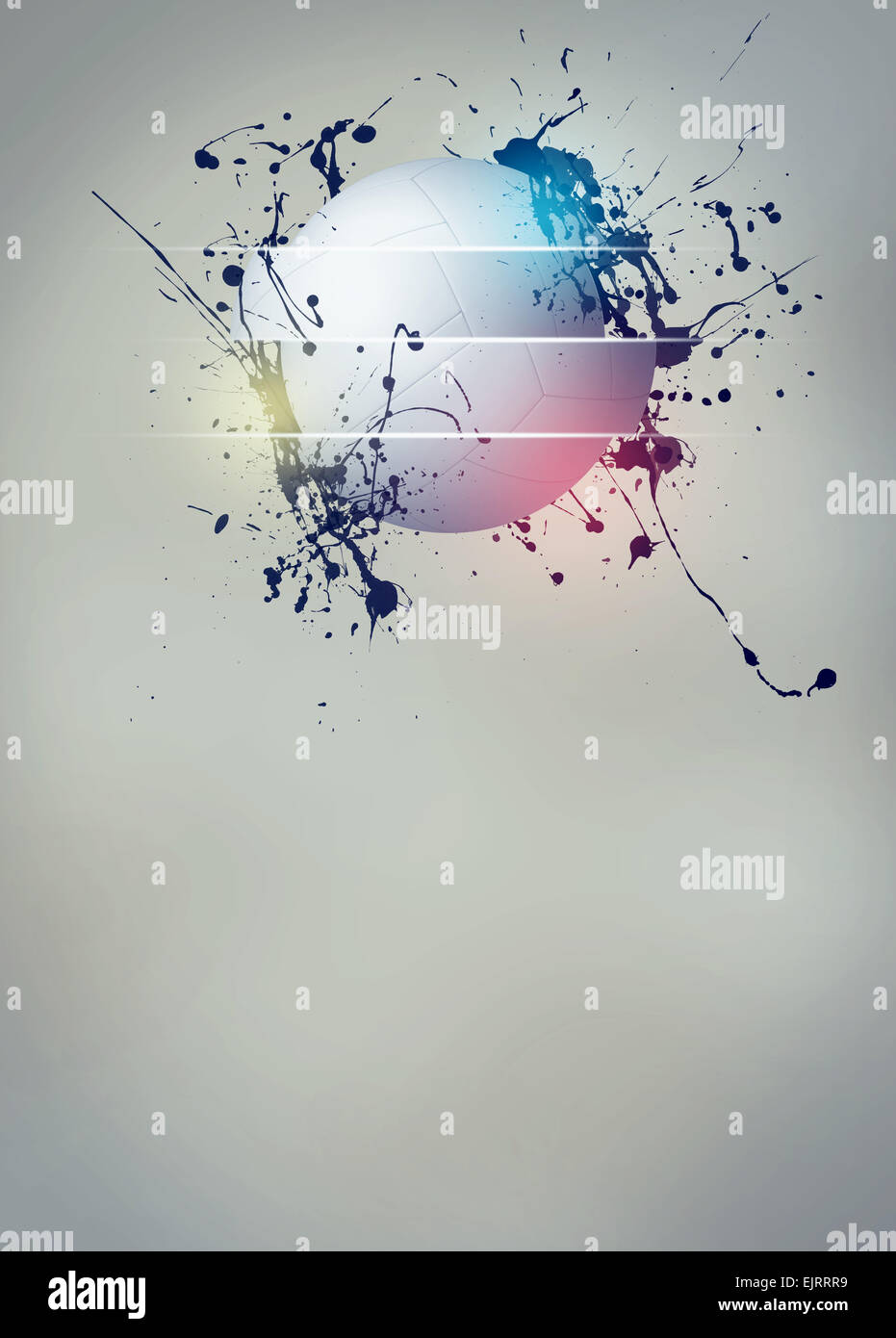 Abstract volleyball sport invitation poster or flyer background with ...