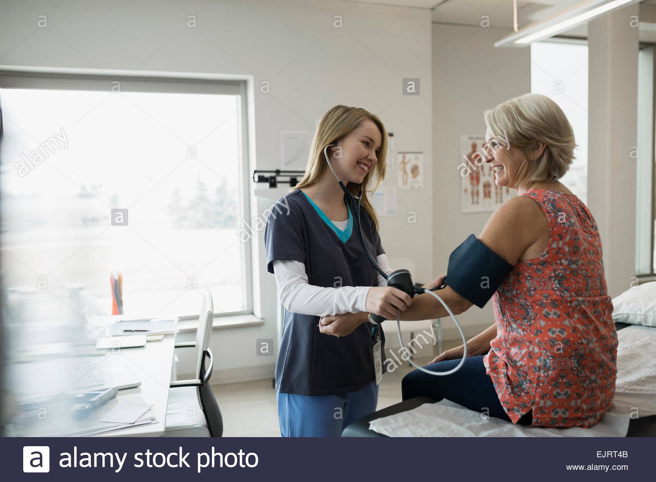 Nurse Stethoscope Exam Stock Photos & Nurse Stethoscope Exam Stock ...