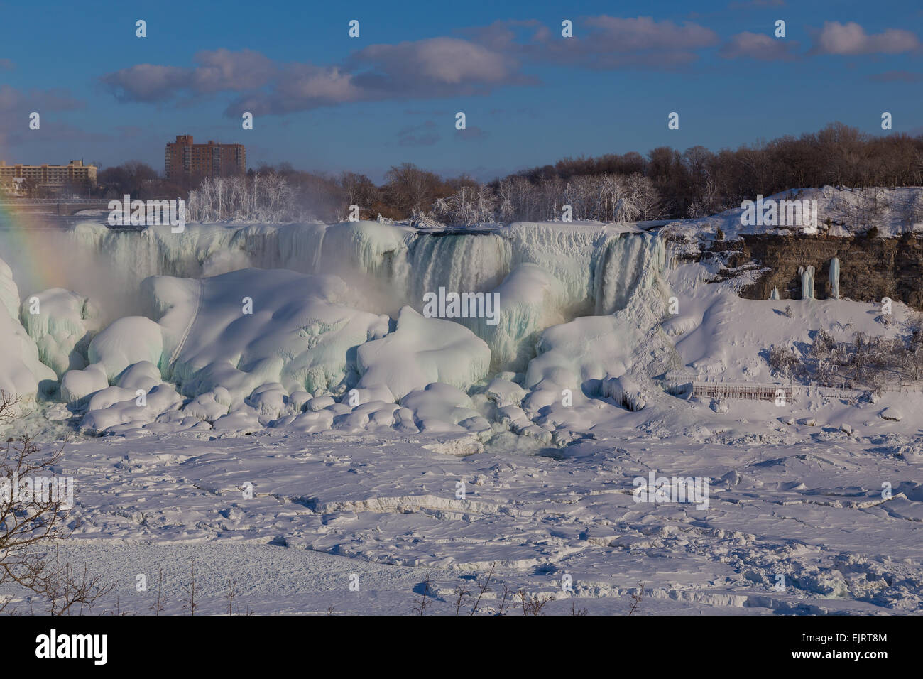 American american falls niagara falls frozen ice snow new york hi-res ...
