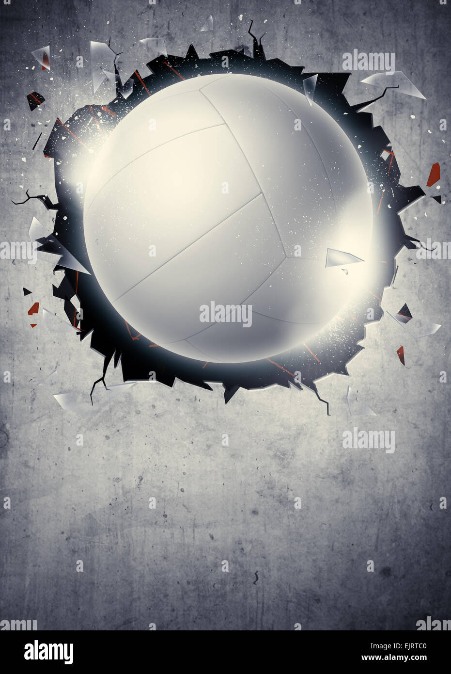 Abstract volleyball sport invitation poster or flyer background with ...