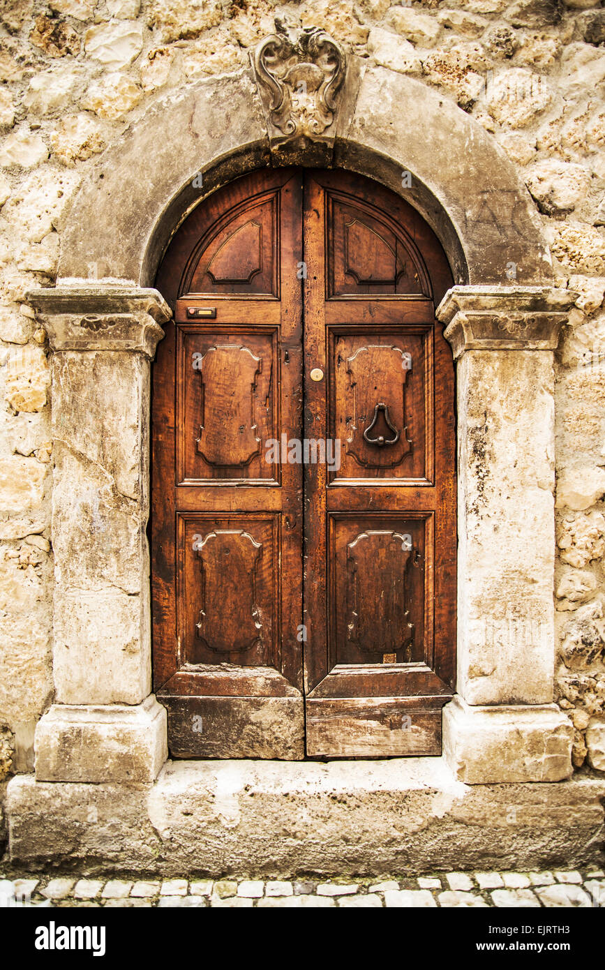 italian door in a small village, Italy Stock Photo - Alamy