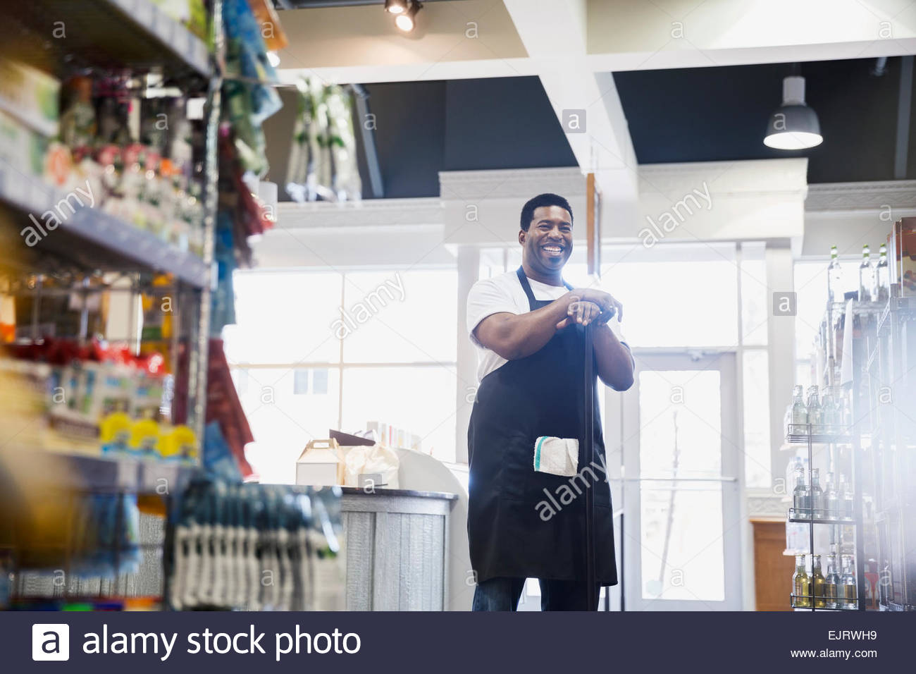 Man in small grocery shop hi-res stock photography and images - Alamy