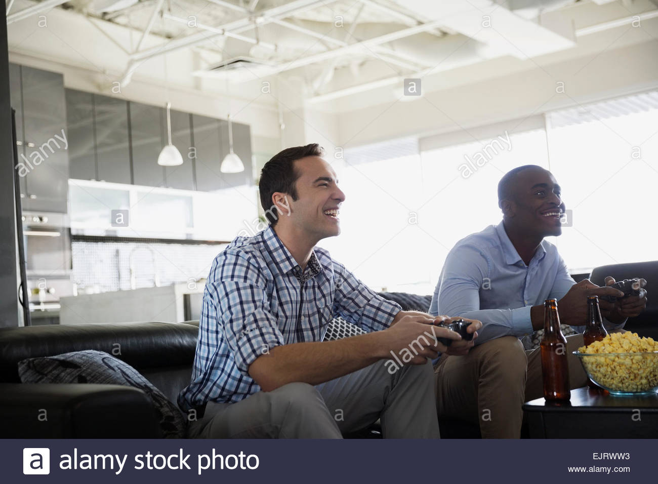 Two laughing men hi-res stock photography and images - Alamy