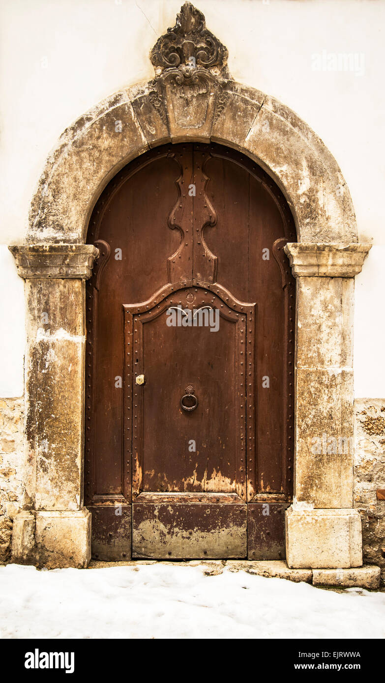 italian door in a small village, Italy Stock Photo - Alamy