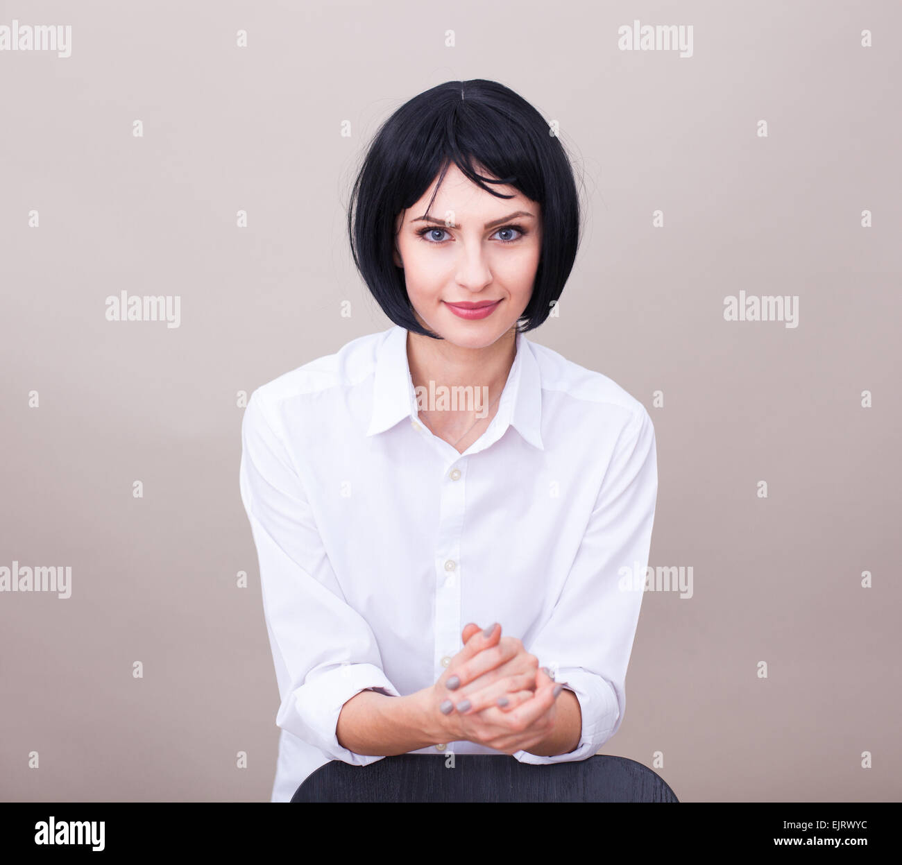 Leaned woman hi-res stock photography and images - Alamy