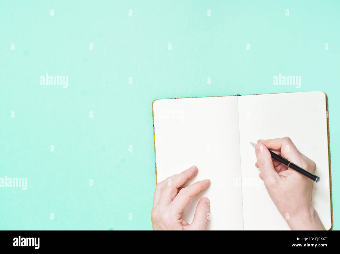 Blue shiny notepad hi-res stock photography and images - Alamy