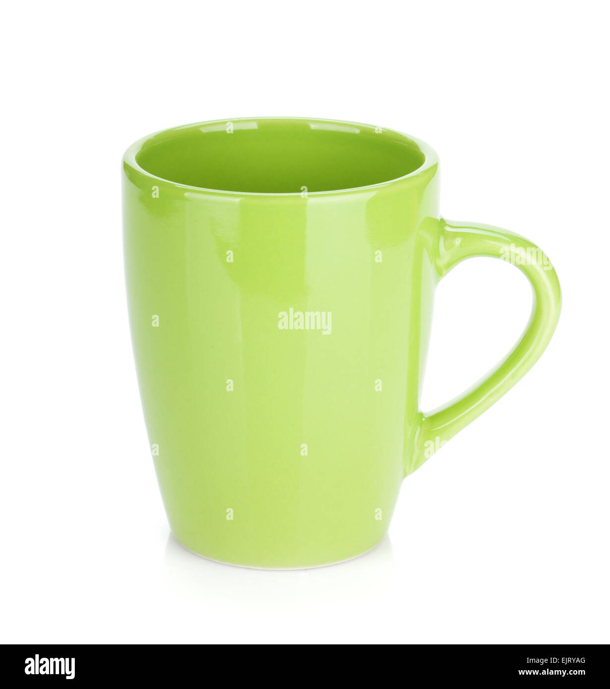 Green cup. Isolated on white background Stock Photo - Alamy