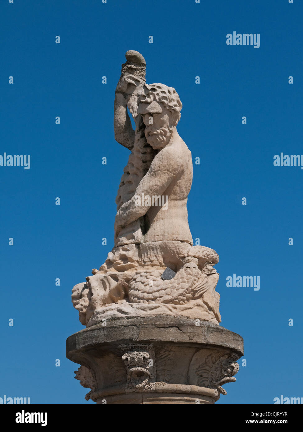 Neptune Statue on the seafront at Lowestoft, Suffolk , England Stock ...